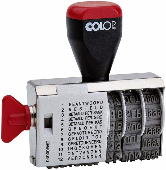 Woord-datumstempel Colop 04000 met 12 teksten : Specialist op het ...
