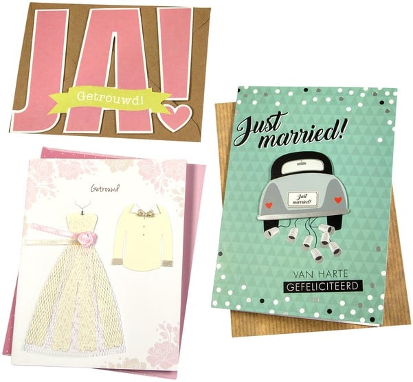 Wenskaart Paperclip huwelijk navulset à 6 stuks : Specialist op het ...